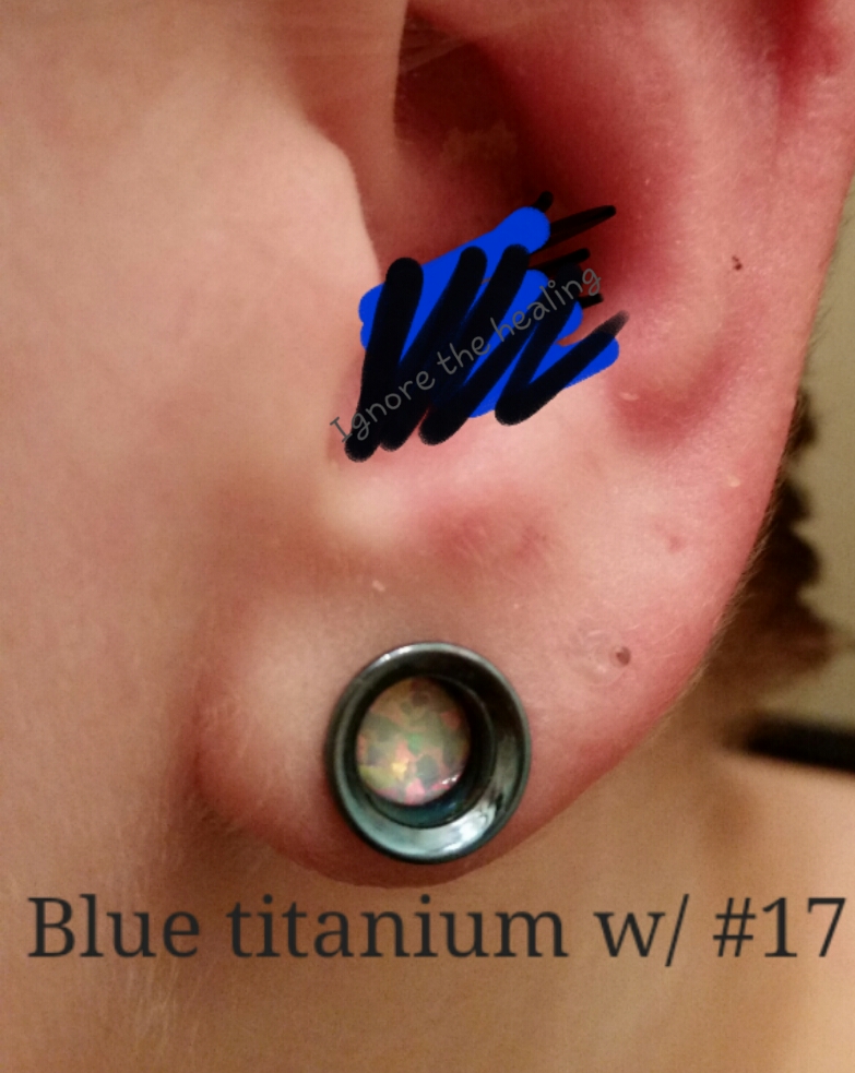 Custom Order Titanium Floating Gem Opal Eyelet